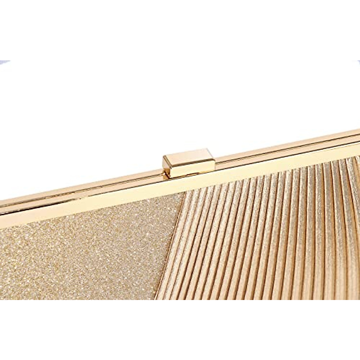 DETARA Women Evening Bags Glitter Sequins Clutch Purses for Women Shiny Handbag Formal Wedding Party Prom Purse(Champagne AX2578)