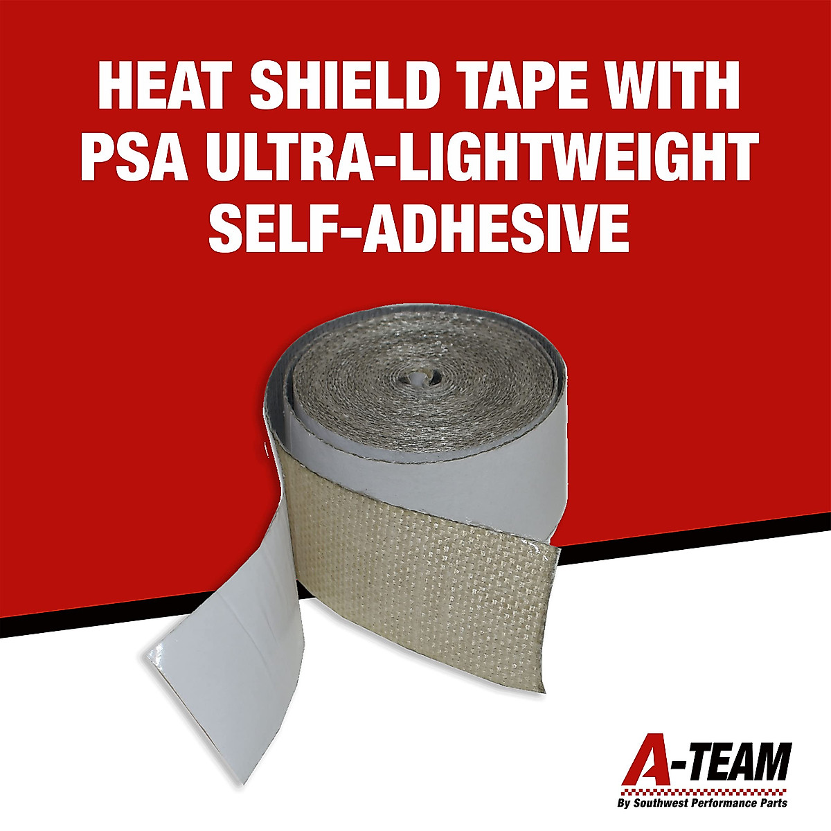 A-Team Performance - Heat Shield Tape with PSA Ultra-Lightweight Self-Adhesive and Reflective Thermal Tape 1.5" x 15'