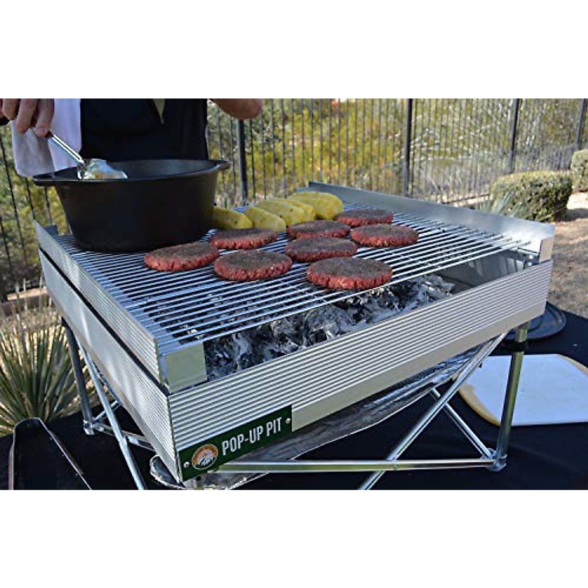 Campfire Defender Protect Preserve Pop Up Pit Portable Grilling Grates (QuadFold Folding Grill Grates)