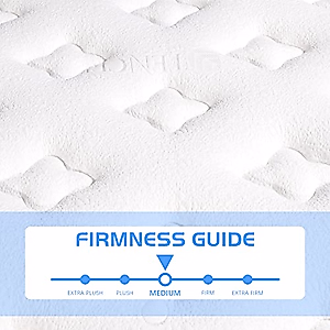 Ladinimo King Mattress, Medium Firm Hybrid Mattress Motion Isolation with Individually Wrapped Pocket Coils Mattresses,King Size Mattresses 80 * 76 * 12 inches