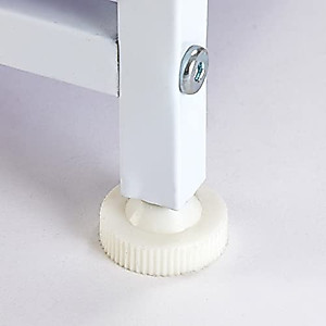 Urban Shop 3 Tier Fabric Drawer Storage Cart with MDF Wood Frame, Pastel with White Frame