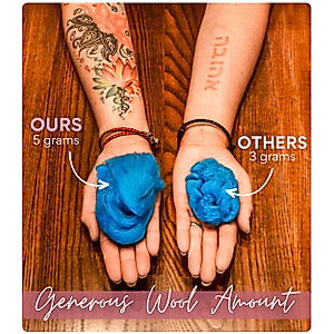 WOOLfully Fun Needle Felting Kit - Beginner Art Craft Kit - Wool Roving, Styrofoam Balls & Eggs - DIY Decor for Adults