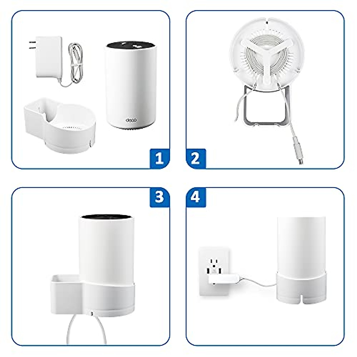 STANSTAR Wall Mount for Deco X68/XE75/XE75 Pro/AXE5300/AXE5400 WiFi 6 Whole Home Mesh WiFi System, Sturdy Wall Mount for Deco X68 AX6600 Router Without Messy Wires