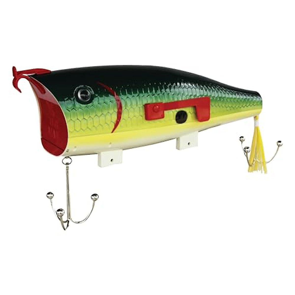 Rivers Edge Products Green Shad Fishing Lure Mailbox for Outside of Residential Home, Rural Mailbox Constructed of Metal with a Plastic Overmold, UV Resistant, Includes Mounting Hardware