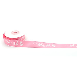 Baby Girl Pink Satin Ribbon 19mm Width Baby Girl Baby Shower Birthday Decoration …