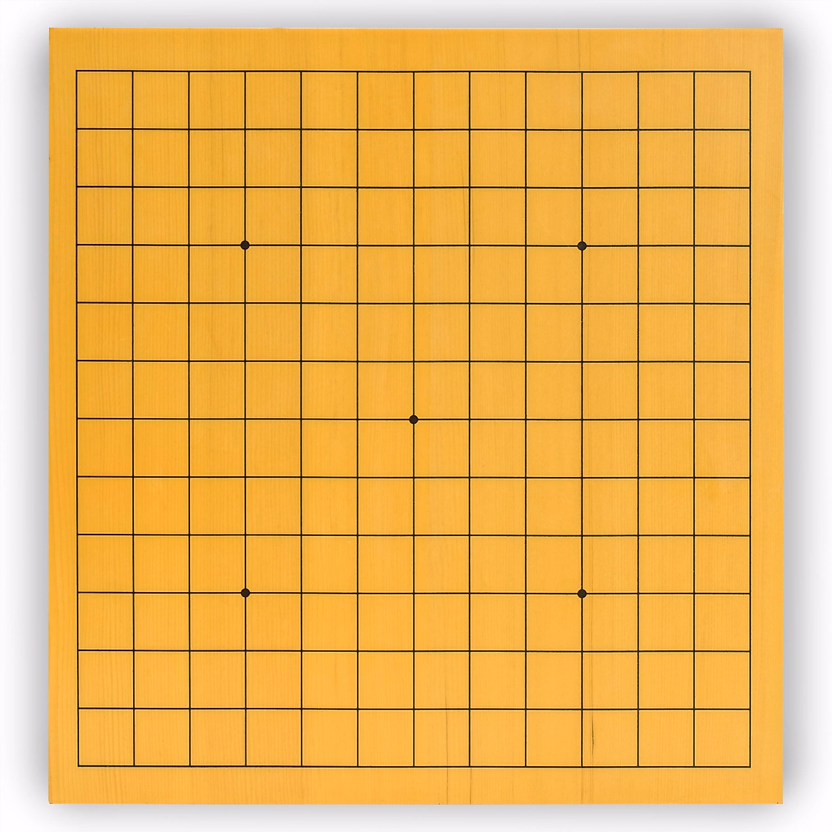 Yellow Mountain Imports Shin Kaya Beginner's Reversible 13x13 / 9x9 Go Game Set Board (0.8-inch) with Double Convex Melamine Stones - Classic Strategy Board Game (Baduk/Weiqi)