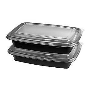 Nameless 20 PIECE MEAL PREP CONTAINER KIT - 1 SECTION - BLACK