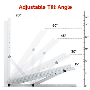RICH SOLAR 28 Inch Adjustable Triangular Solar Panel Mount Mounting Brackets Folding Tilt Legs, Boat, RV, Roof Off Grid (28'' Tilt Mount)