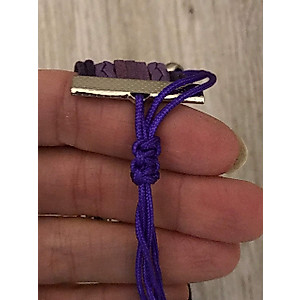 Infinity Collection - Purple Ribbon Charm Bracelet, Engraved (Where There is a Will There is a Way) HOPE Adjustable Bracelet for Women with Purple Ribbon Charm, Gift for Women - Purple