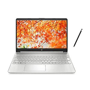 HP 15.6" FHD Touchscreen Laptop, 11th Gen Intel Core i7-1165G7, 4-Core up to 4.7GHz, Intel Iris Xe Graphics, 16GB DDR4 RAM, 512GB PCIe SSD, Windows 11, Natural Silver, with MTC Stylus Pen