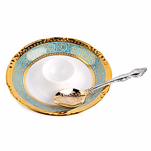 Egg Holder Magnificent Century Porcelain Egg Cup 4.72" (12 cm) Egg Cups for Soft Hard Boiled Eggs Stand