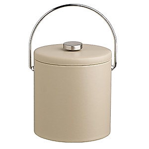 Kraftware Contempo Collection Ice Bucket, 3 Quart, Beige