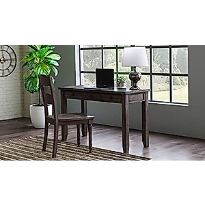 Jofran Madison County Reclaimed Pine USB Charging Farmhouse Wood Office Desk, Barnwood Brown
