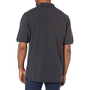 Amazon Essentials Men's Regular-Fit Cotton Pique Polo Shirt (Available in Big & Tall), Black, X-Large