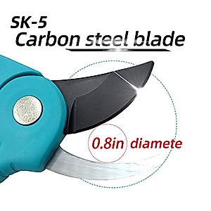 Pruning Shears for Gardening 8”Stainless Steel Gardening Hand Pruner, Bypass Pruning Shears Steel Blades with Adjustable Up to 5/8" Cut, Non-stick Coating