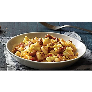 Gourmet Kitchn Jimmy Dean Meat Lovers Breakfast Bowls - 3 Boxes (8 Bowls Each, 24 Bowls Total) - Potatoes, Sausage, Eggs, Cheddar Cheese and Bacon - Frozen Meal