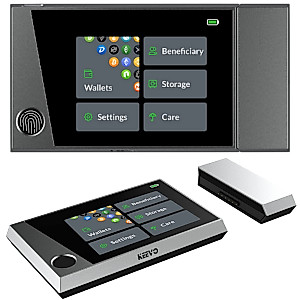 Keevo Model 1 Crypto Wallet (Cold Storage, Hardware Ledger) - Secure, Safe & Trusted Cryptocurrency Wallet & Ledger for Bitcoin (BTC), Ethereum (ETHER), NFT and Digital Assets