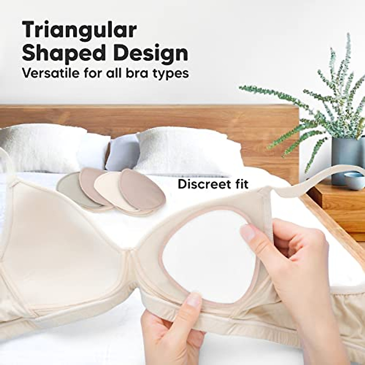 14-Pack Organic Nursing Pads - Washable Breast Pads for Breastfeeding, Nursing Bra Nipple Pads for Breastfeeding, Pumping Bra Reusable Breast Pads, Maternity Breastfeeding Bra Pads (Neutrals, L 4.8")