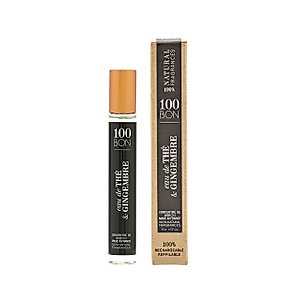 100BON Eau De The & Gingembre Tea & Ginger Scent for Women & Men Energizing Organic Fragrance - Sweet, Citrus & Spicy Notes - 100% Natural Fragrance Concentrate Spray, 0.5 Fl Oz
