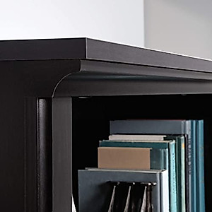 Sauder Miscellaneous Bookcase with Doors, L: 35.28" x W: 13.23" x H: 69.76", Estate Black finish