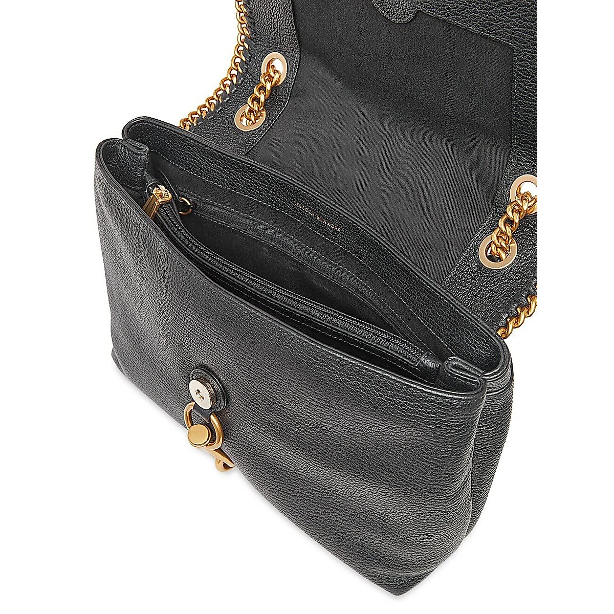 Rebecca Minkoff Edie Flap Shoulder w/Woven Chain Black 1 One Size