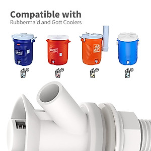 ZAITOE Water Cooler Spigot for Rubbermaid Gott Cooler Valve, Push-Button Plastic Cooler Faucet with Seal Ring, Water Juices Beverages Dispenser Replacement Spigot (Pack of 2)