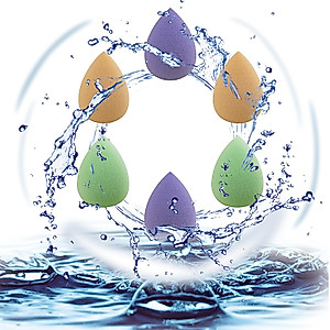 Snowflakes Mini Beauty Makeup Sponge Blender for Detailed Application Around the Eyes and Other Areas, 6 pcs, Latex Free, Small Makeup Sponges Under Eyes