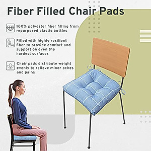 Arlee Highland Set of 2 Chair Pad, 2 Count (Pack of 1), Blue