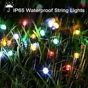 ZSMPY Fairy Lights Led Solar String Lights Fairy Lights Colorful 8 Lighting Modes Outdoor Decorative Light for Garden Home Wedding Party Christmas Halloween Decoration Lights String