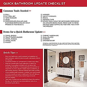 Delta Faucet Mandara Double Towel Hook, SpotShield Brushed Nickel , Bathroom Accessories, 76235-BN