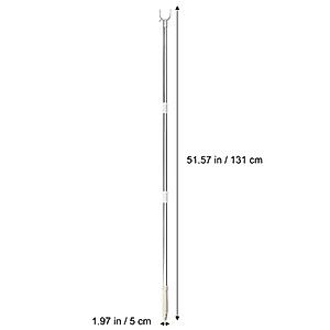 DOITOOL Long Reach Closet Pole with Hook for Reaching, Telescoping Closet Pole Extending Closet Hook Pole, Adjustable Long Reach Stick for Closet, Ceiling, Shelf ( 37.73 inch )