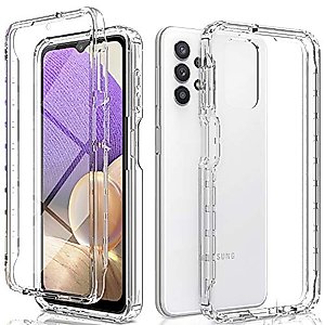 JXVM for Samsung Galaxy A32 5G Case with Built-in Screen Protector, Full Body Shockproof Phone Case Clear Protective Cover Case for Samsung Galaxy A32 5G