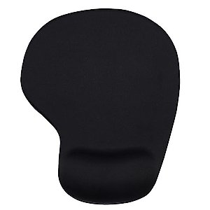 Mouse Pad, Mouse pad with Wrist Rest，Ergonomic Mouse Pad, Gel Cushion，Non-Slip PU Base for Easy Typing Pain Relief, Washable and Durable, Black