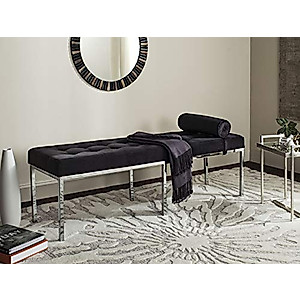 Safavieh Home Collection Xavier Tufted Bench, Black
