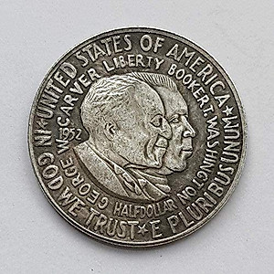 The 1952 George Washington Carver Half-Dollar Booker Washington Commemorative Coin, an Alternative to The Exquisite Ancient Chinese Coin of The United States