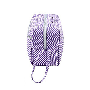 Knitting Bag, Purple Portable Crochet Organizer Waterproof Durable Knitting Tools Accessories(Square L Code)
