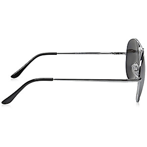 zeroUV - Mirrored Aviator Sunglasses for Men Women with Spring Loaded Hinges (3-Pack | Silver)