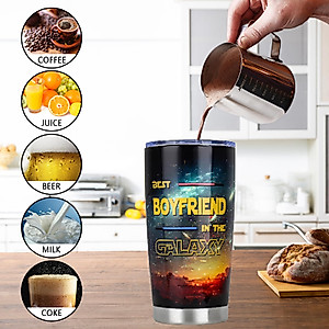 DECZHIYU Gifts for Boyfriend from Girlfriend - Boyfriend Gifts for Birthday Fathers Day Valentines Day Christmas - Anniversary Romantic Gift for Him Men - Cute BF Gift Ideas - 20oz Insulated Tumbler