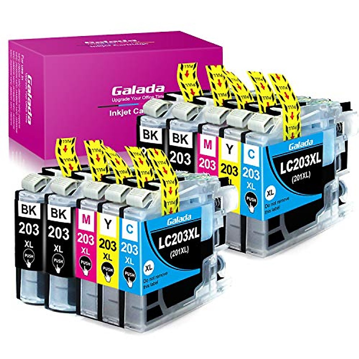 GALADA Compatible Ink Cartridge Replacement for Brother LC201 LC203 XL LC203XL for MFC J480DW MFC J485DW MFC J880DW MFC J460DW MFC J4620DW MFC J4420DW MFC J5520DW MFC J680DW Printer 10 Pack