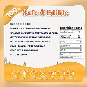 EDIBLE METALLIC MARKERS, 10PCS UPGRADE FOOD GRADE GOLD SHIMMERING PENS FOR COOKIE/CAKE/CUPCAKE/FONDANT/BAKING DECORATING BY PREATOC