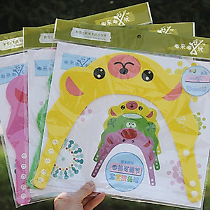 3PCS Baby Shower Bathing Cap Cartoon Frog Pig Bear Shampoo Hat Protection Bathing Visor Cap with Four Gear Adjustments By Rely2016