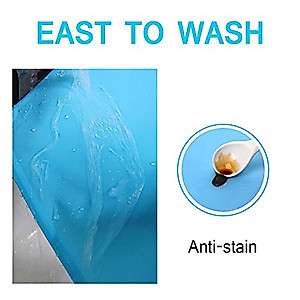 Silicone Non-Slip Kids Placemat, Reusable Placemat for Kids Baby Toddlers, BPA Free Children’s Dining Food Mat - Blue