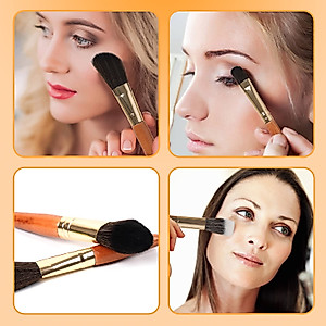 Pimoys 9PCS Travel Makeup Brushes Set, Mini Make Up Brushes with Case Portable Synthetic Brushes for Foundation Blush Powder Eye Shadow Cosmetics