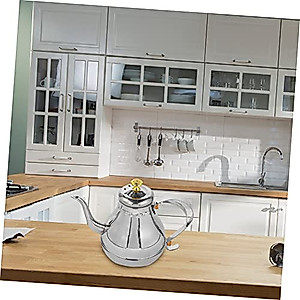 FELTECHELECTR 1pc Kettle Mouth Teapot Bacon Container Espresso Machines for Home Stovetop Teapot Portable Stove Stainless Strainer Portable Espresso Maker Espresso Shot Stainless Steel