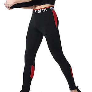 Mens Summer Fitness Patchwork Bodybuilding Skin Tight-drying Long Sports Pants 1208