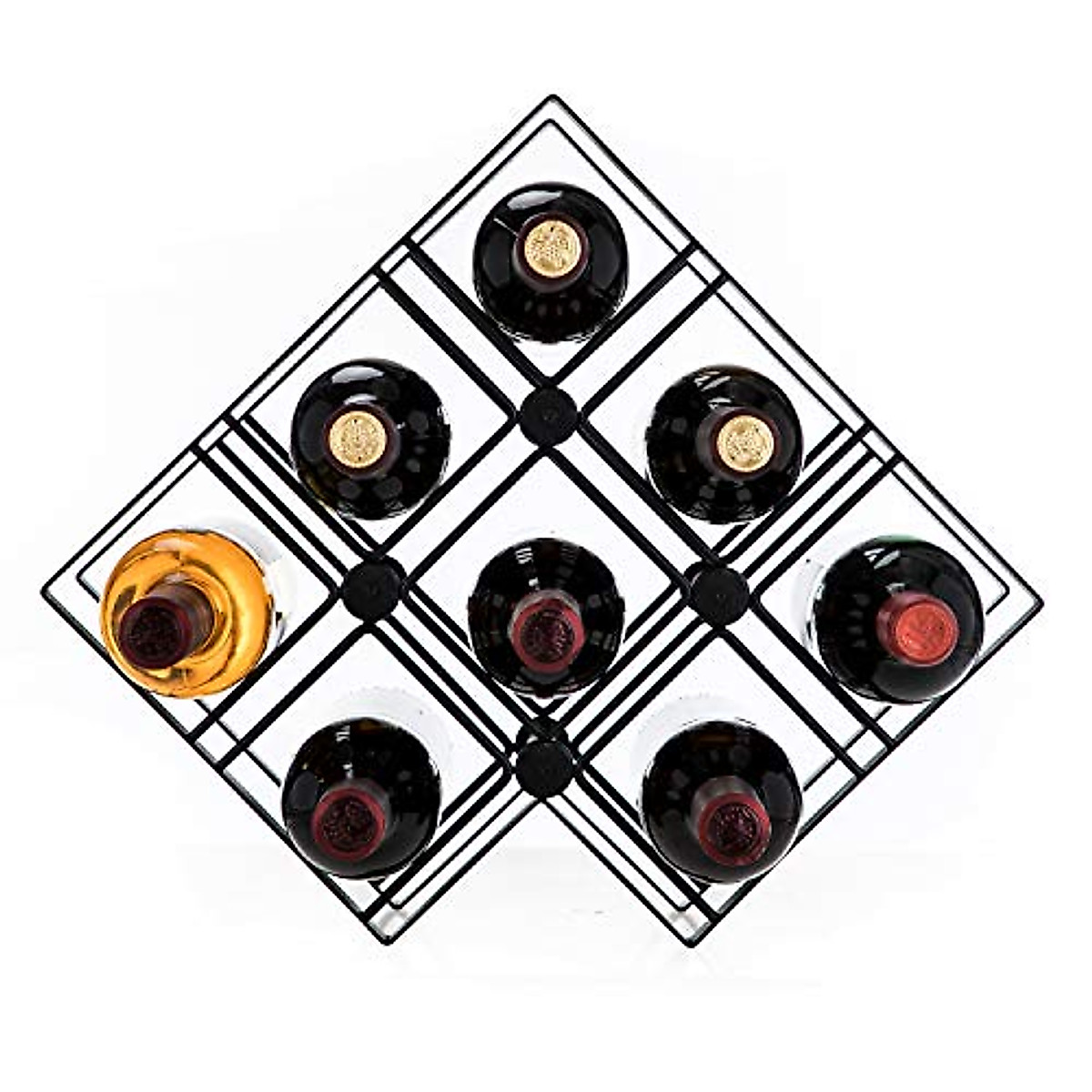 Home Zone Living Wine Rack for Countertop - Holds up to 8 Bottles