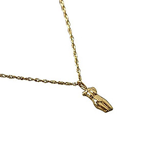Vingt Deux Female Form Sculpture Body Necklace for Women - Gold Plated Figure Pendant Necklace - Female Empowerment Gold Necklaces - Creative Gold Pendant Necklace for Birthday and Graduation Gift