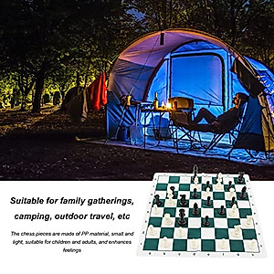 Roll Up Chess Board Set, Light Increase Feelings Travel Chess Set for Travel for Picnic(Wang Gao 95MM),Chess, Leisure Sports