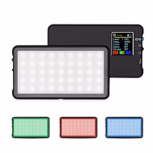 Lume Cube RGB Panel GO | Full Color RGB & Bicolor Light for Professional DSLR Cameras | Adjustable Color, LCD Display, Long Battery Life | Camera Light for Photography and Video