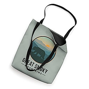 Great Smoky Mountains Retro National Park Bear Graphic Tote Bag